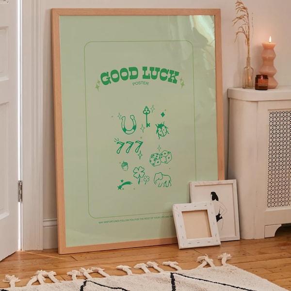 Good Luck Poster - Etsy