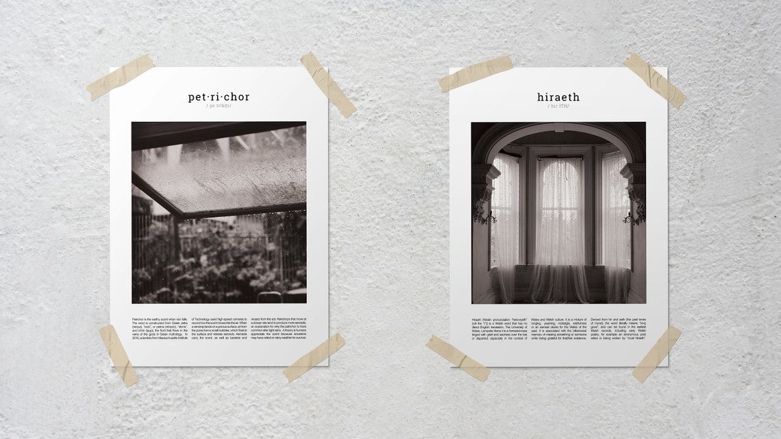 Hiraeth ART POEM SERIES Digital Download Wordy Print Black | Etsy