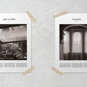 Hiraeth *ART POEM SERIES* Digital Download Wordy Print Black and White ...