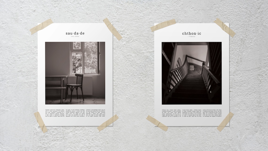 Saudade ART POEM SERIES Digital Download Wordy Print Black | Etsy