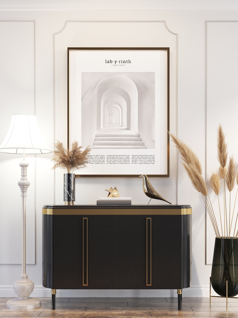 Labyrinth ART POEM SERIES Digital Download Wordy Print Black | Etsy