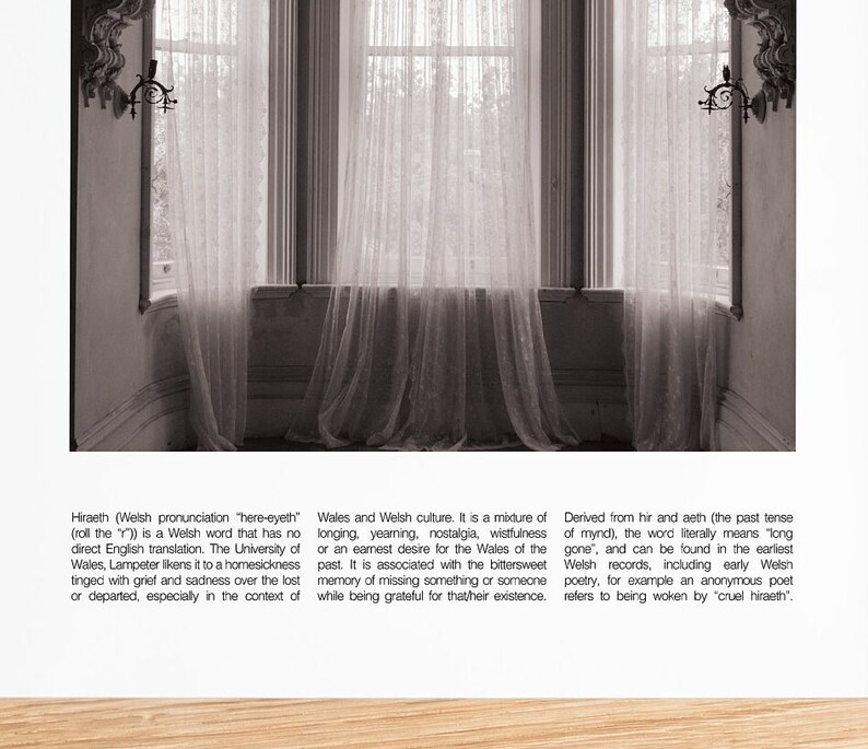 Hiraeth *ART POEM SERIES* Digital Download Wordy Print Black and White ...