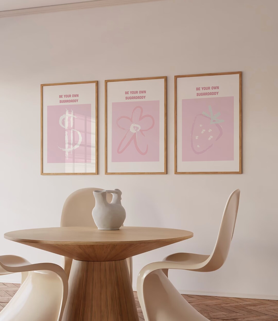Set of 3 Be Your Own Sugar Daddy Poster *cute* Digital Art Print White ...