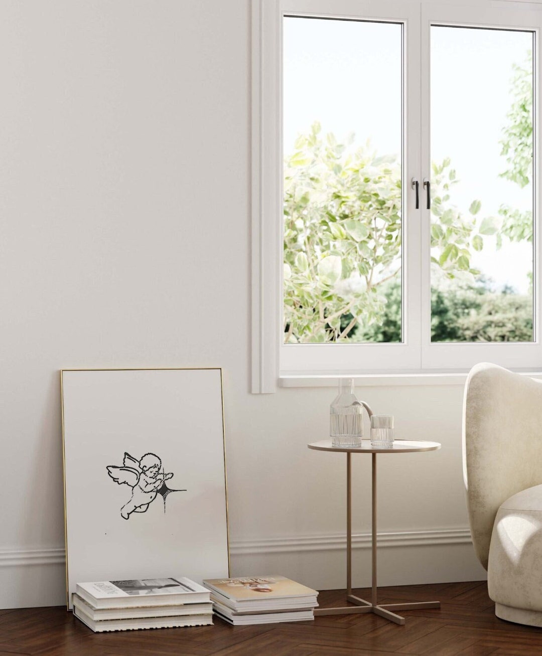 Angels and Angel Numbers Printable Wall Art "angels ALL Around" Flying ...