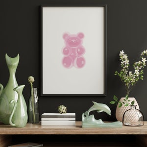 Funky Gummy Bear Strawberry (light Pink) Trendy Poster (multiple Sizes ...