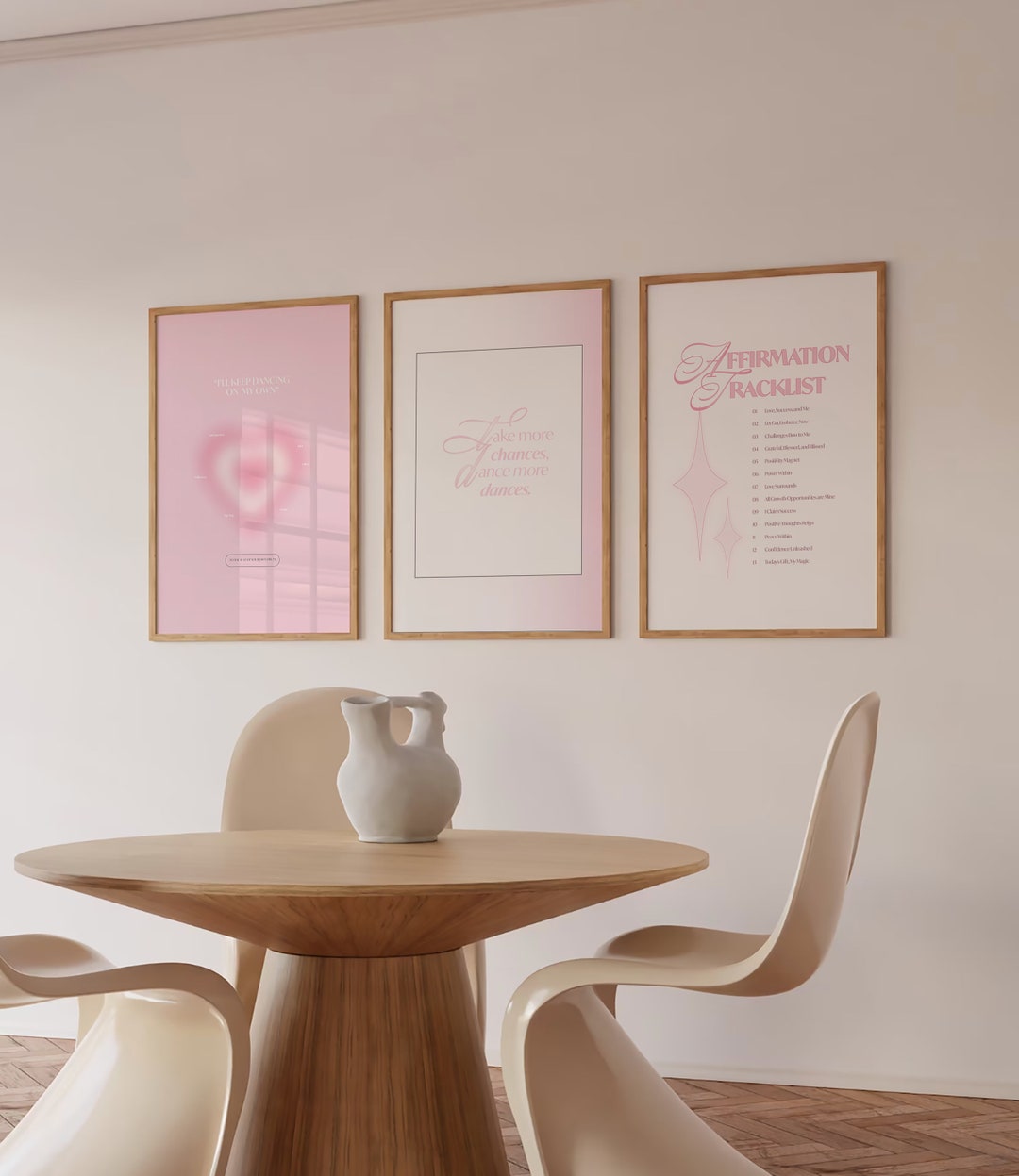 Set of 3 Pink Poster Set | Affirmation Poster | Gradient Poster Set ...