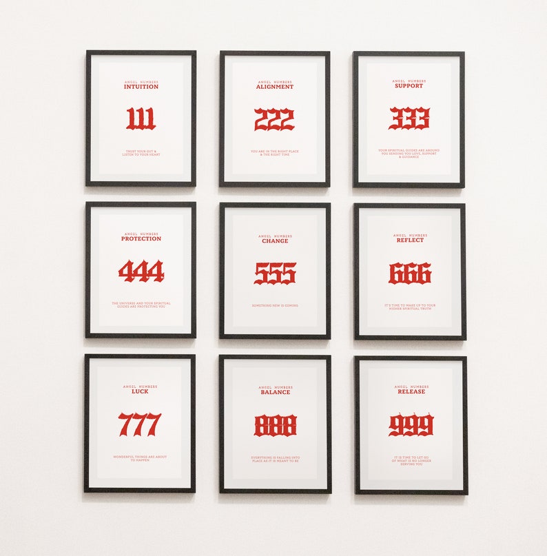 Angels and Angel Numbers Printable Wall Art angels ALL - Etsy