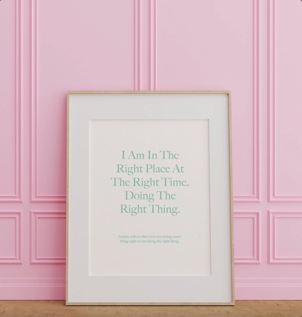 Anxiety Poster | Pastel Green Digital Posters | Mental Health Reminder ...