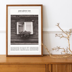 Panglossian *ART POEM SERIES* Digital Download Wordy Print Black and ...