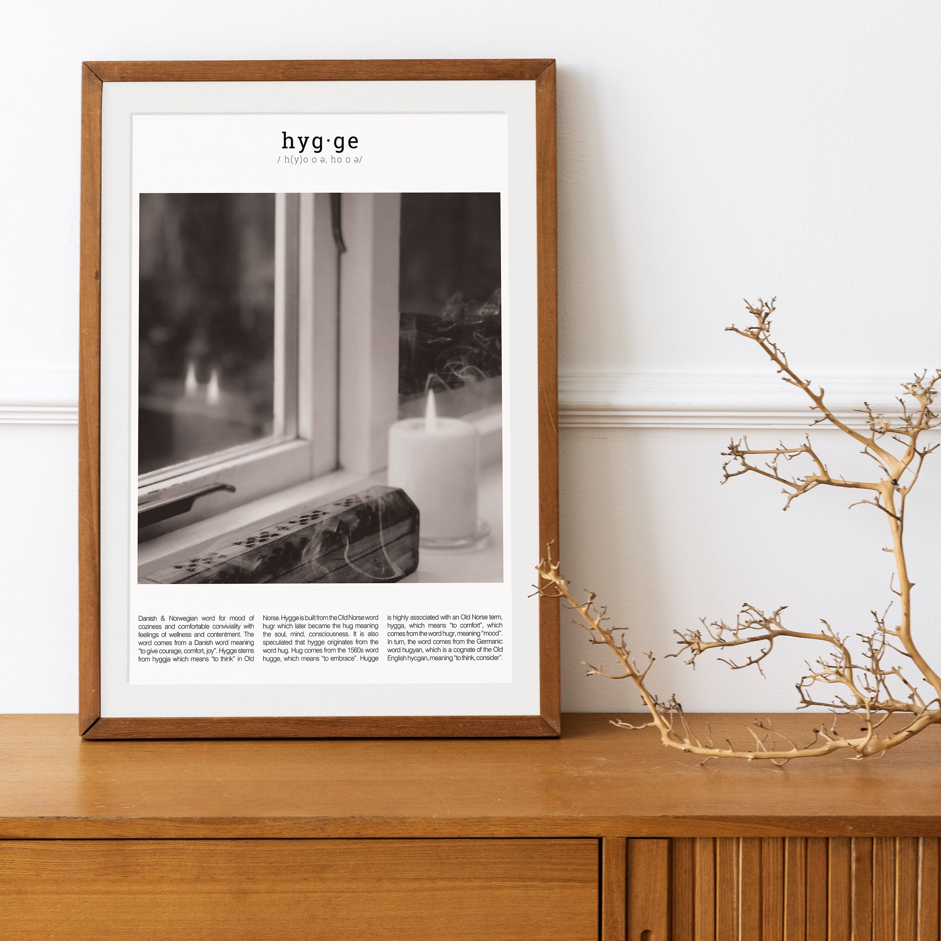 Hygge *ART POEM SERIES* Digital Download Wordy Print Black and White ...