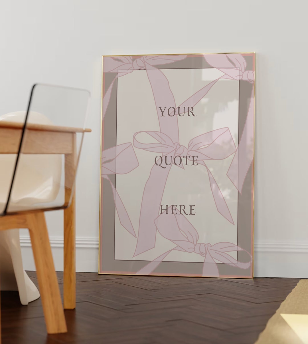 Custom Bows Coquette Girl Era Poster *it Girl* Digital Art Print Blue ...