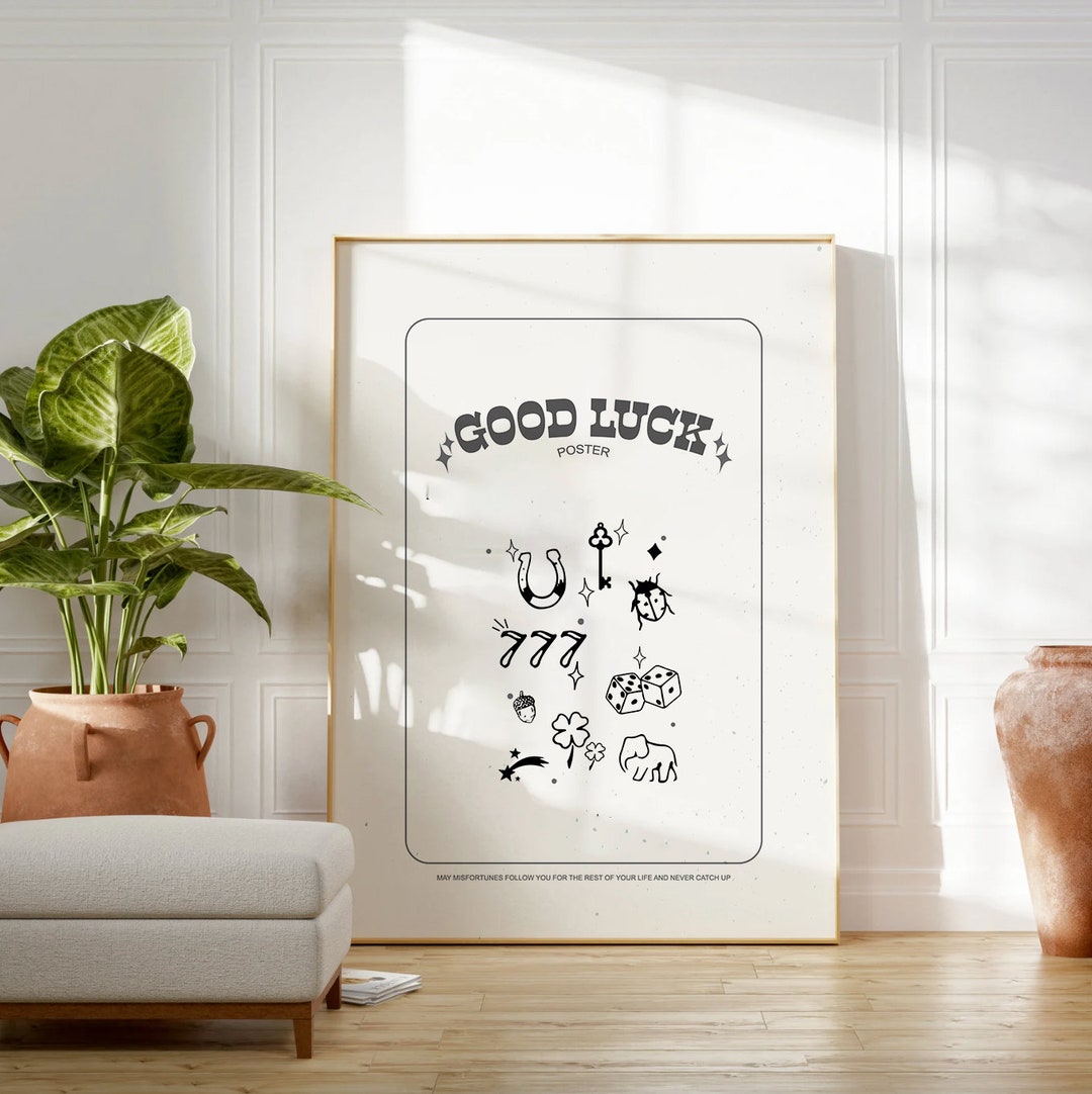 Good Luck Charms Poster Wall Art Print *GOODLUCK ENERGY SERIES ...