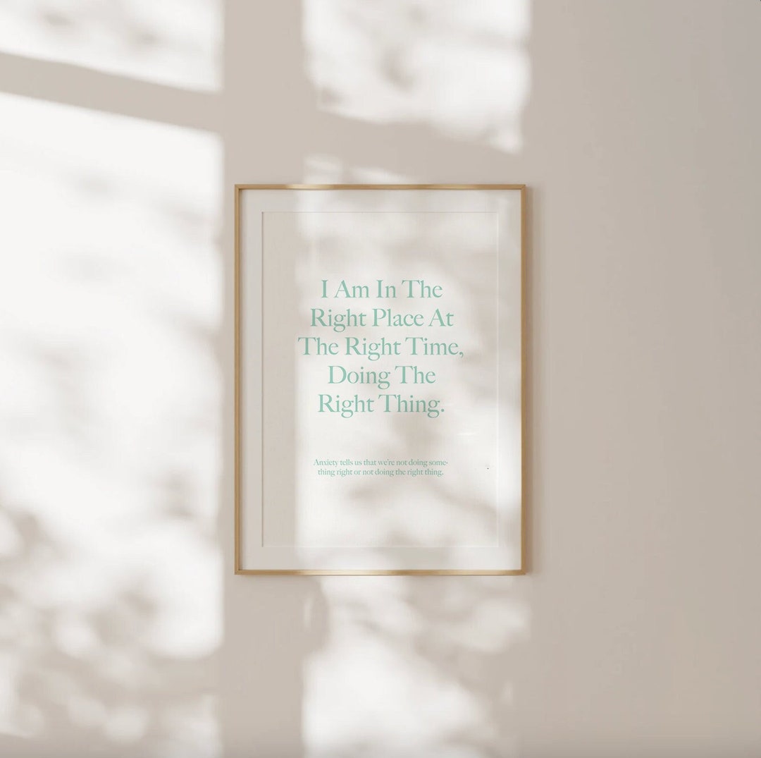 Anxiety Poster | Pastel Green Digital Posters | Mental Health Reminder ...