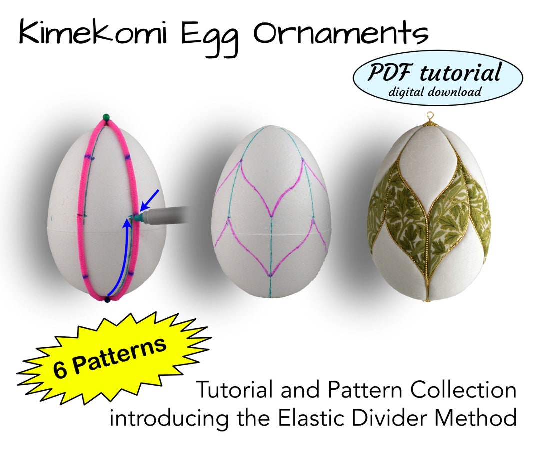 Tutorial and Pattern Collection for Kimekomi Egg Ornaments - Etsy