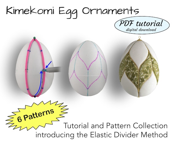Tutorial and Pattern Collection for Kimekomi Egg Ornaments - Etsy