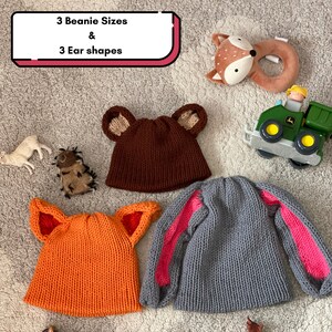 Circular Knitting Machine Pattern Animal Beanie Visual Instructions ...
