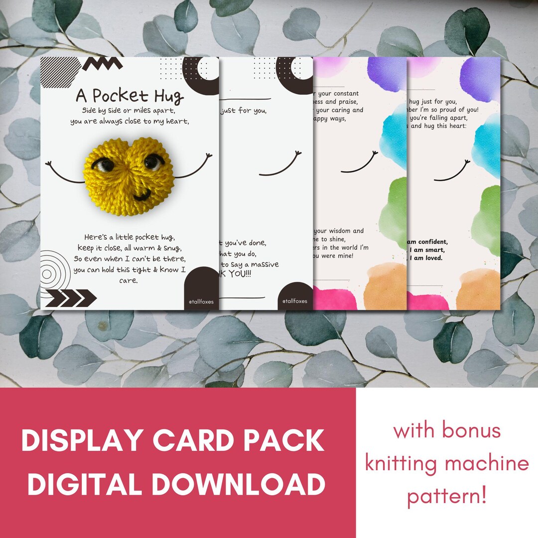 Display Card for Pocket Hug Student Gift From Teacher Gift Poem Card ...