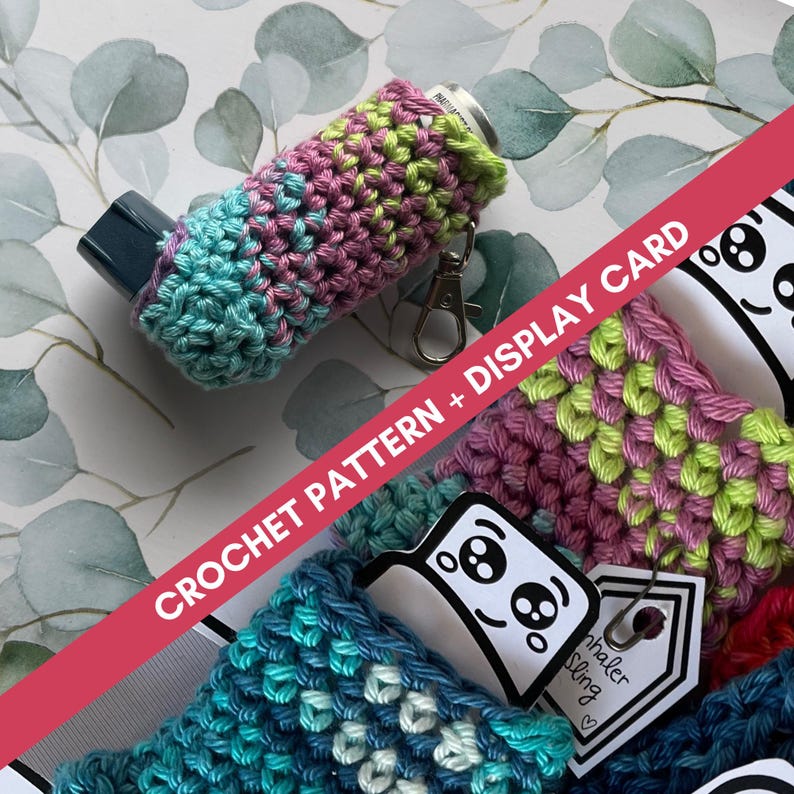 Crochet Pattern Holder for Inhaler Bag for Asthma Puffer Sling DIY Gift ...