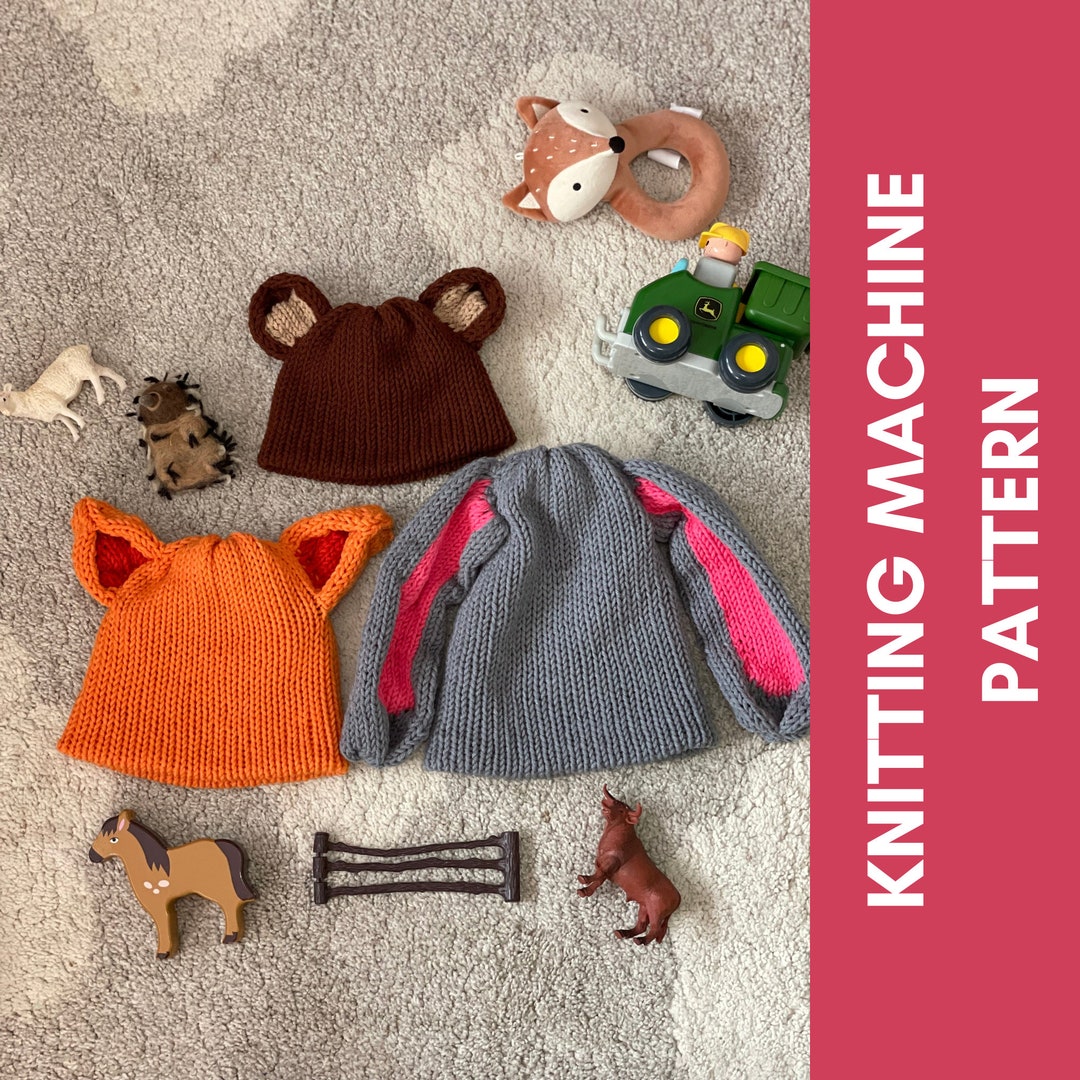 Circular Knitting Machine Pattern Animal Beanie Visual Instructions ...