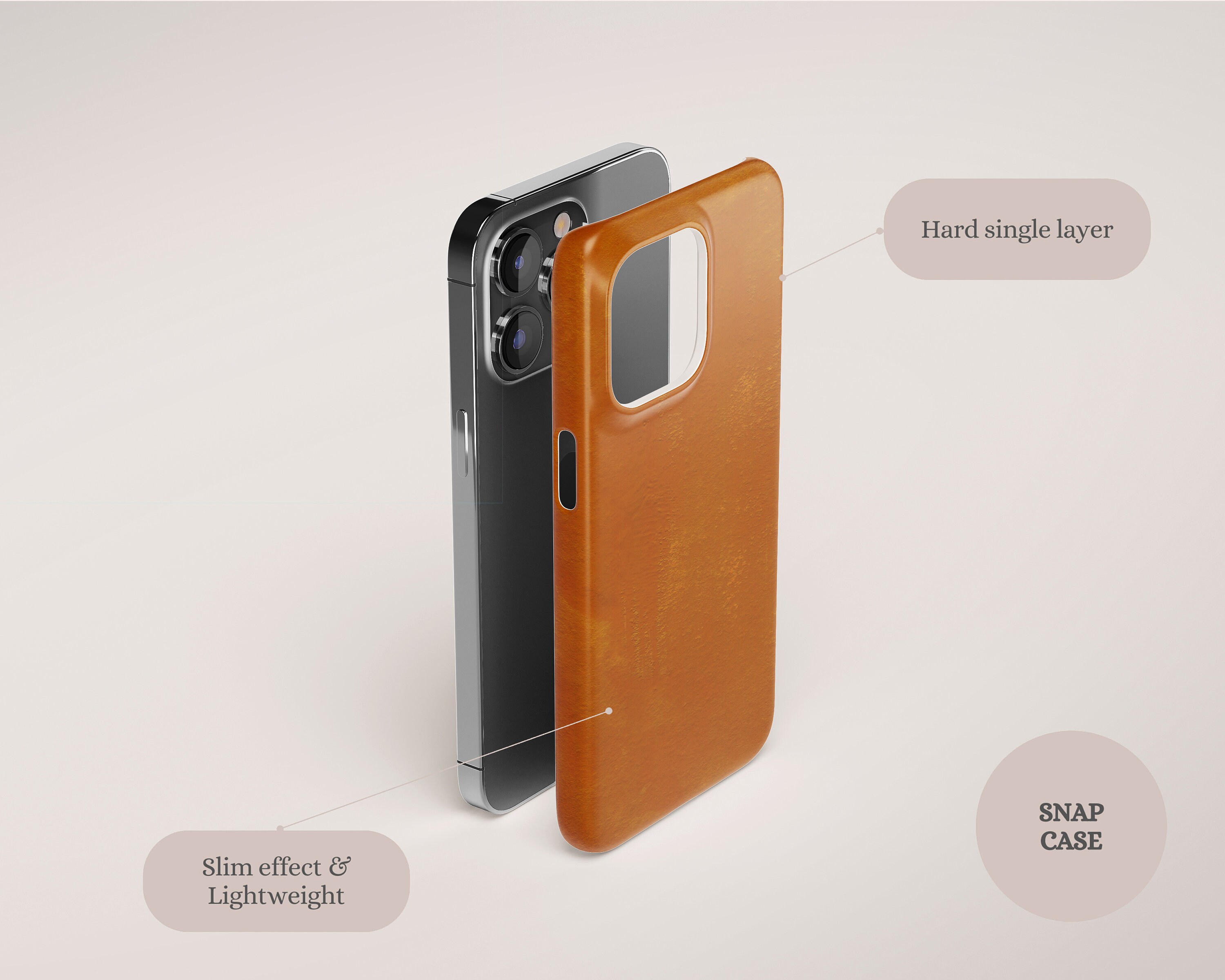 Burnt Orange Terra Cotta iPhone 15 Case, iPhone 14 Case, iPhone 13 Case ...