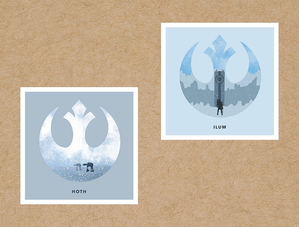 Star Wars Rebel Alliance Symbol Planets Prints | Etsy