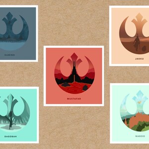 Star Wars Rebel Alliance Symbol Planets Prints - Etsy