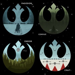 Star Wars Rebel Alliance Symbol Planets Stickers - Etsy