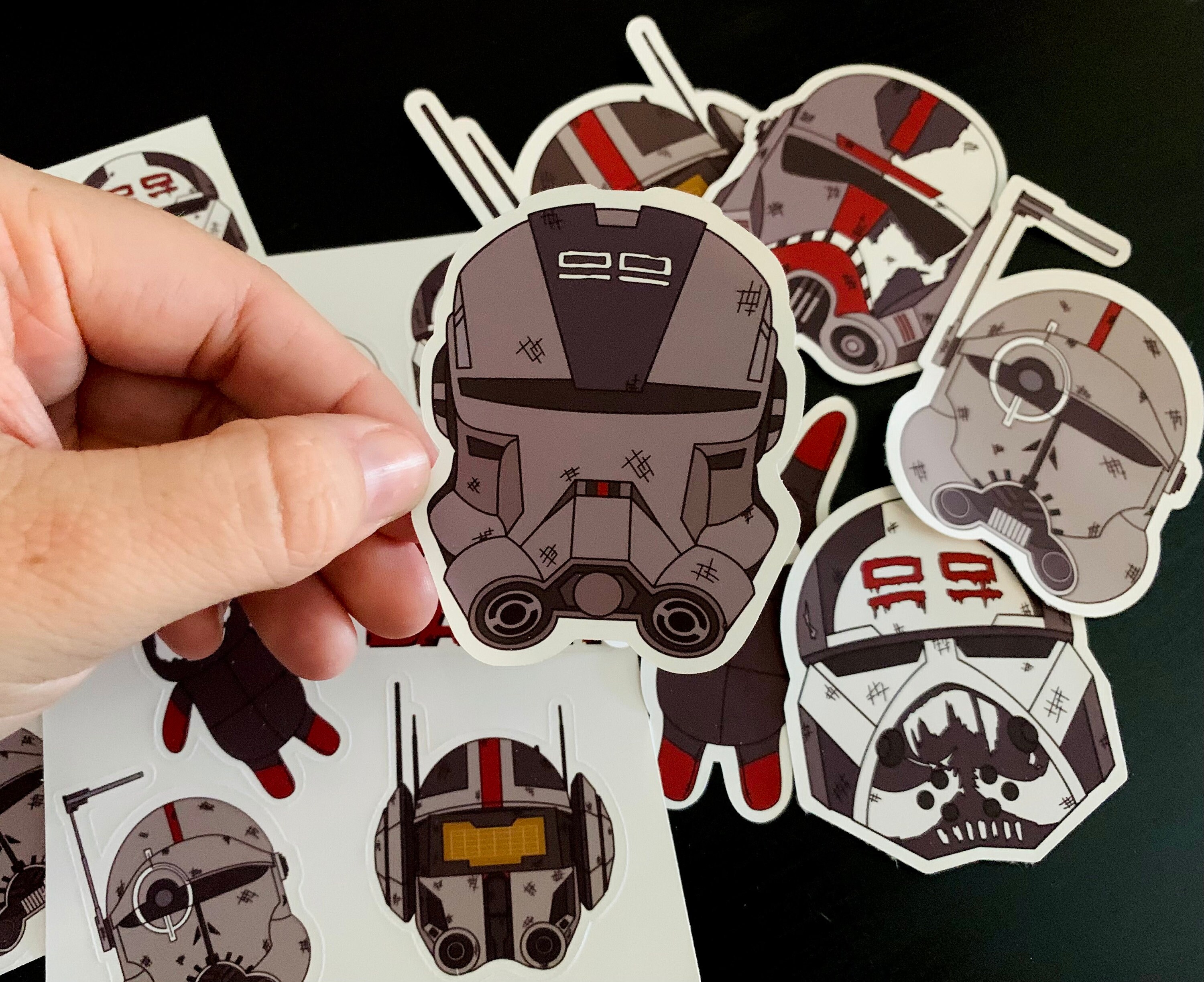 Star Wars the Bad Batch Helmet Stickers - Etsy Australia