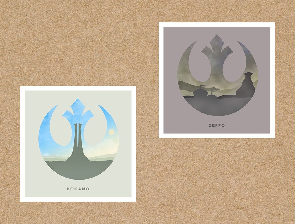 Star Wars Rebel Alliance Symbol Planets Prints | Etsy