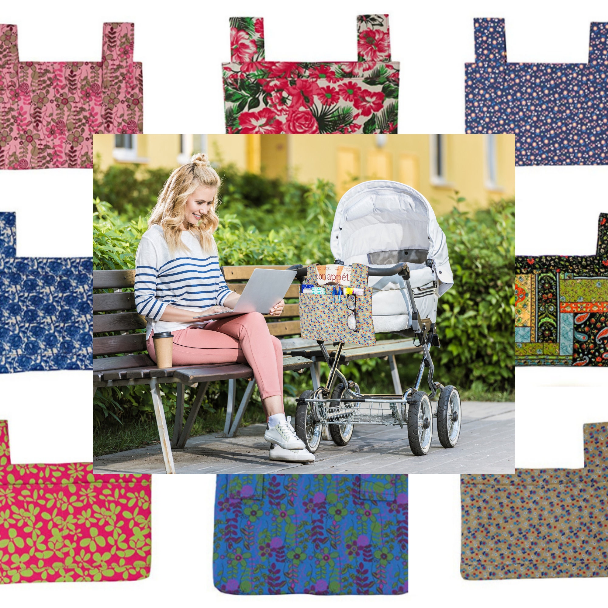 Designer Stroller Bag Stroller Caddy Gift for New Mom Dad Baby Gift ...