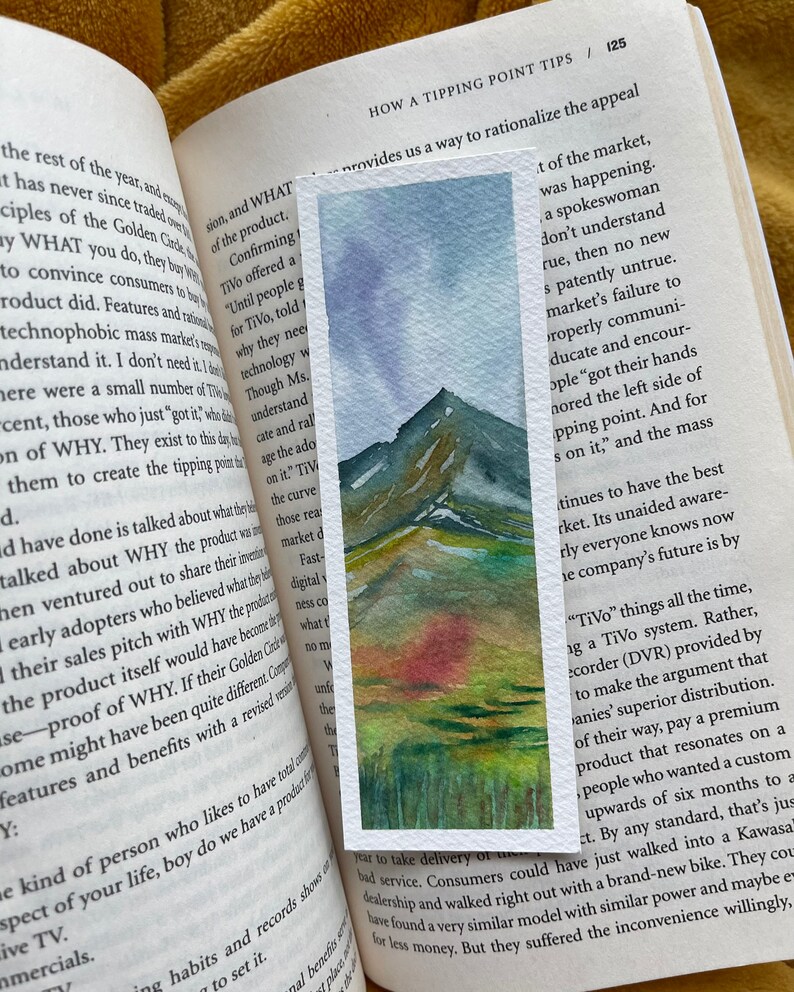 Colourful Nature, Hand-painted Bookmark, Optional Personalization ...