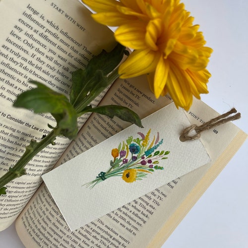Hand-painted Watercolor Bookmarks - Etsy