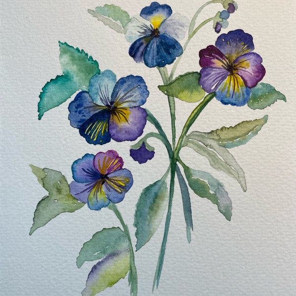 Painting of Violets - Etsy