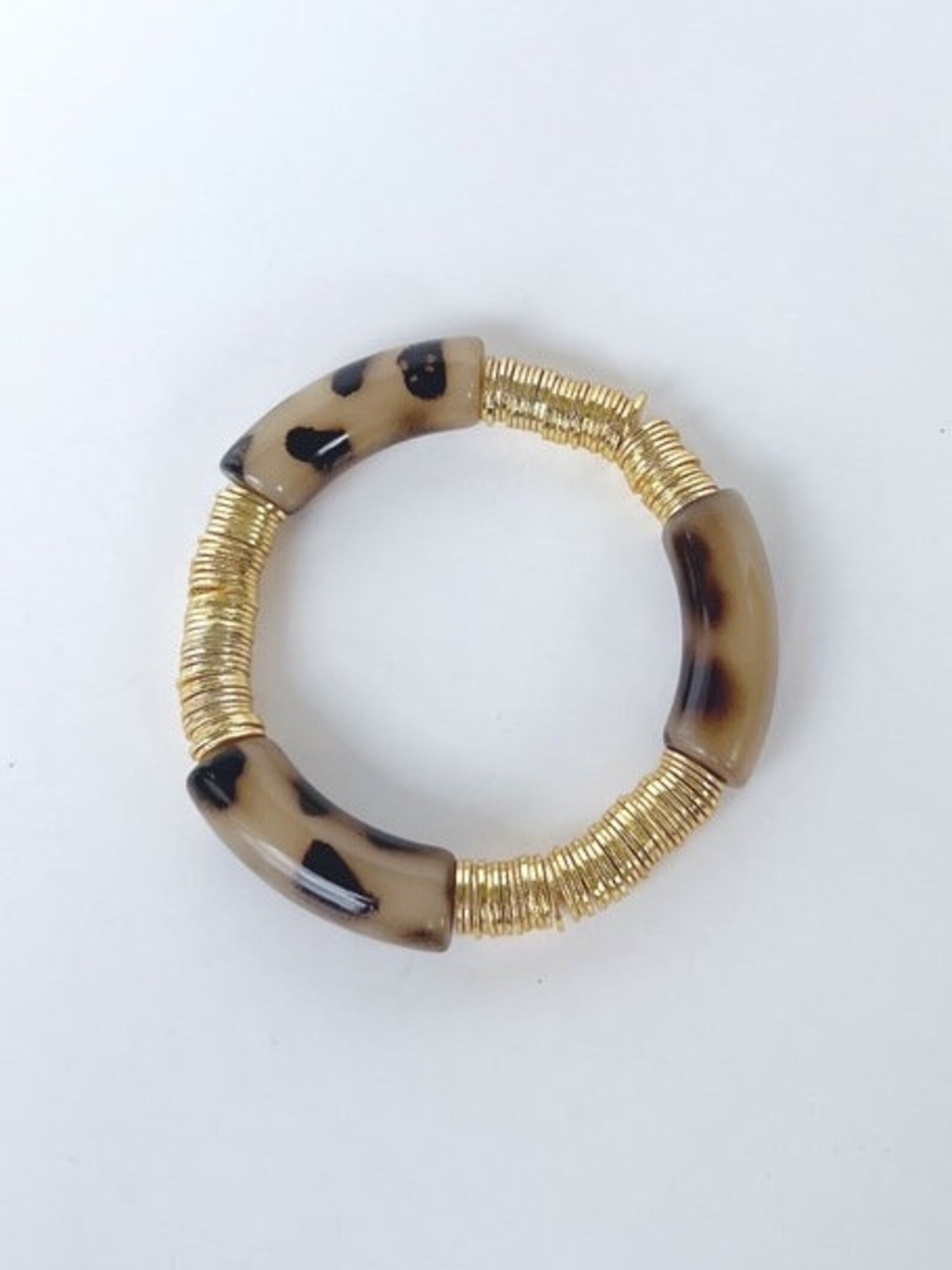 Wild Child GOLDIE | Gold and Acrylic Beaded Tube Bead Bracelets ...