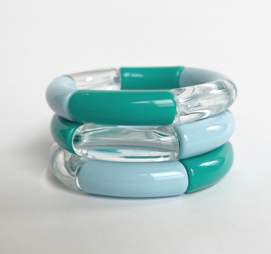 Pool Party - Acrylic Bangle Bracelet | Acrylic Bracelet Stack | Acrylic ...