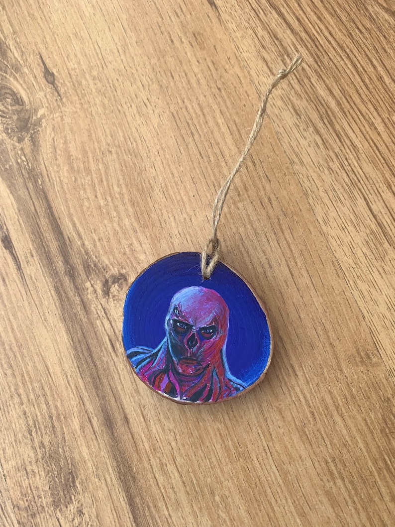 Vecna, Stranger Things Vecna, Hand Painted Wood Slice, Hand Painted ...