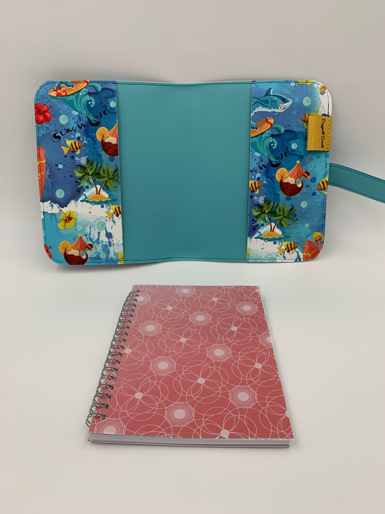 Surfs up Vinyl Notebook Cover for 5x7 Notebook, Reusable, Includes ...