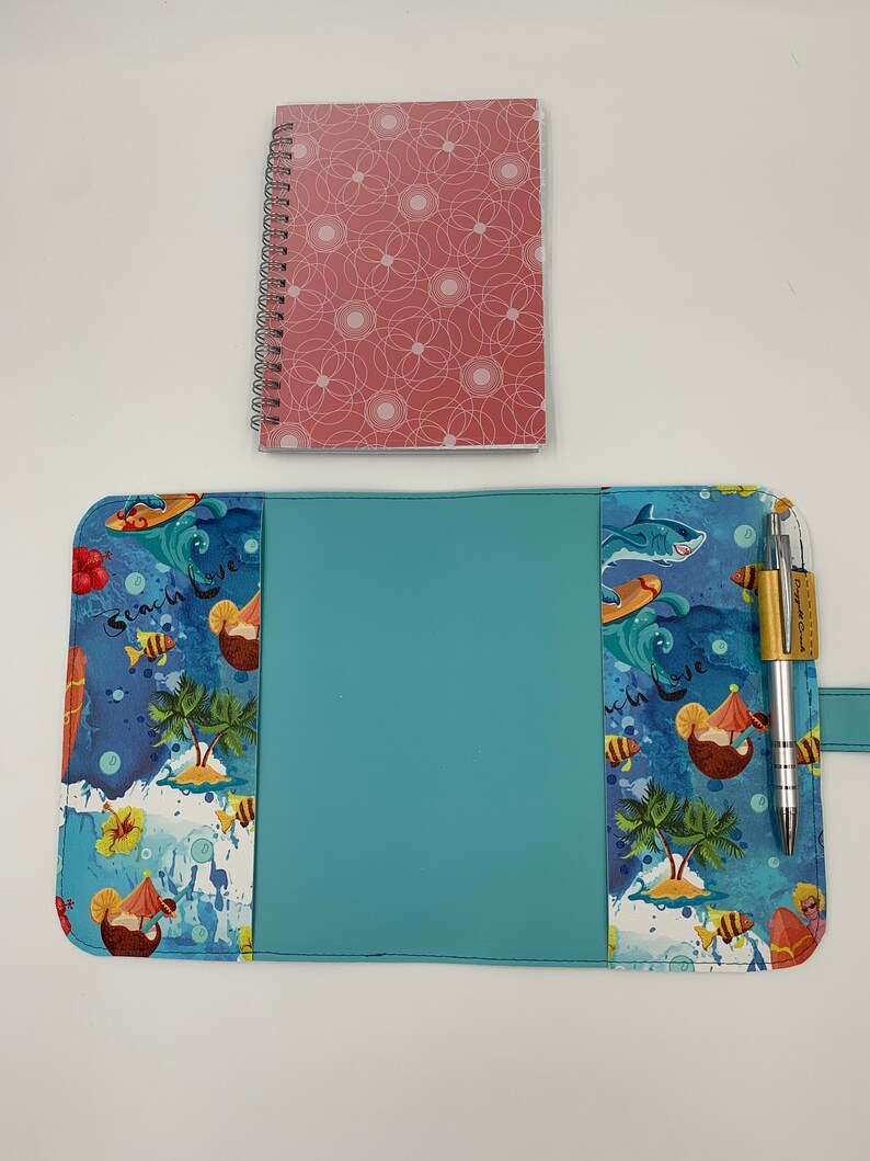 Surfs up Vinyl Notebook Cover for 5x7 Notebook, Reusable, Includes ...