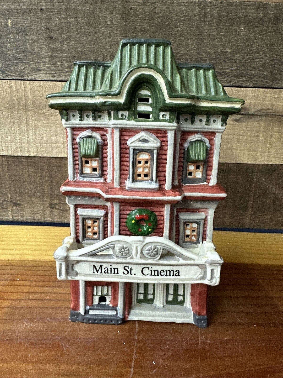 Vtg 1994 Dickens Keepsake Main St. Cinema Village House O'well Novelty ...