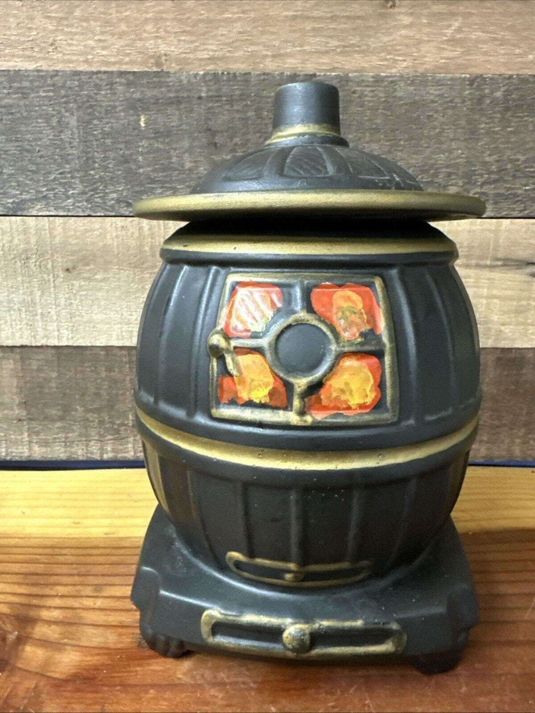 Mccoy Pot Belly Stove Cookie Jar Black 11” Vintage - Etsy