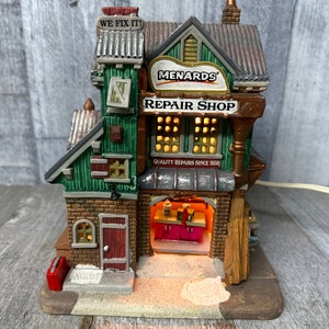 Lemax Menards Repair Shop- Rare - Etsy
