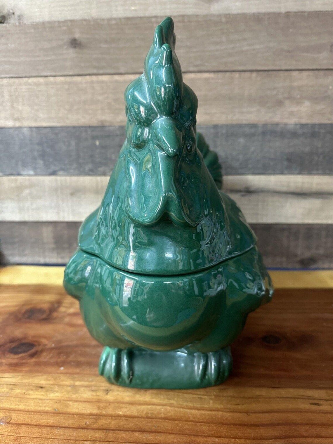 Rare Vintage Large Green Rooster Chicken Tureen - Etsy
