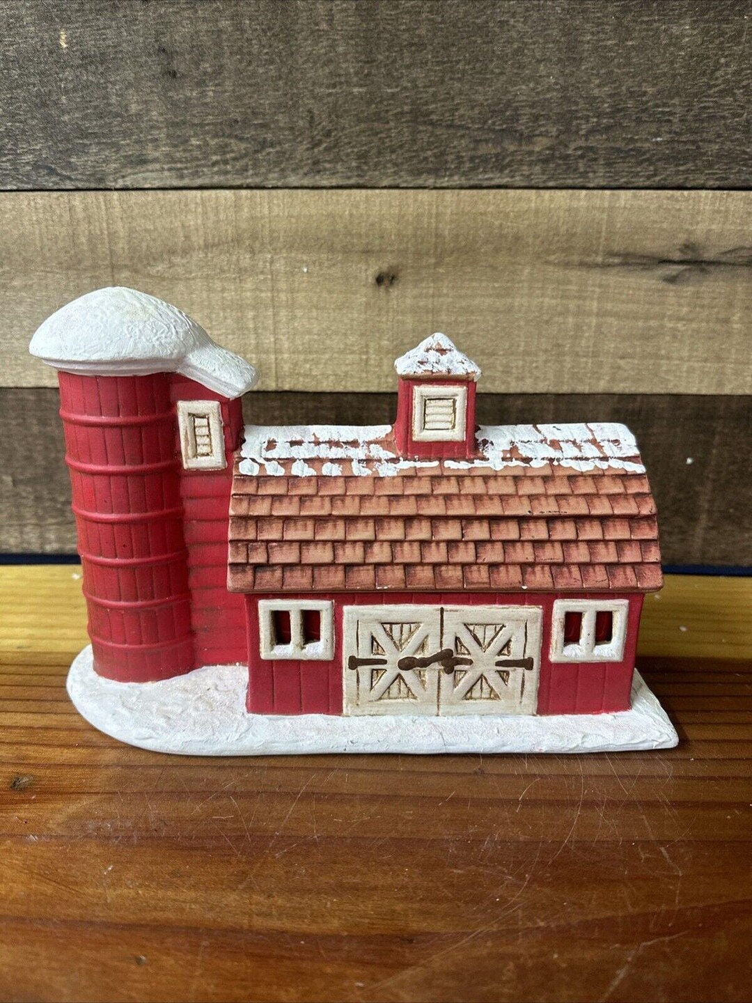 Vintage Byron Mold Country Village Barn With Silo Ceramic Painted 1979 ...