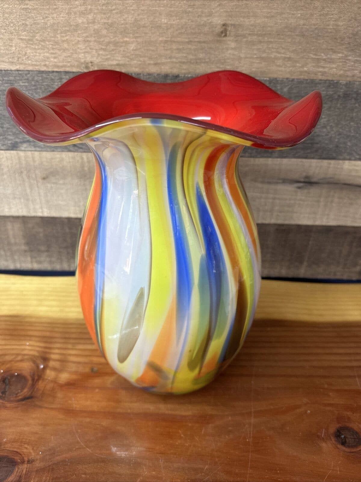 Krosno Jozefina Poland Hand Blown Art Multicolor Rainbow Glass - Etsy