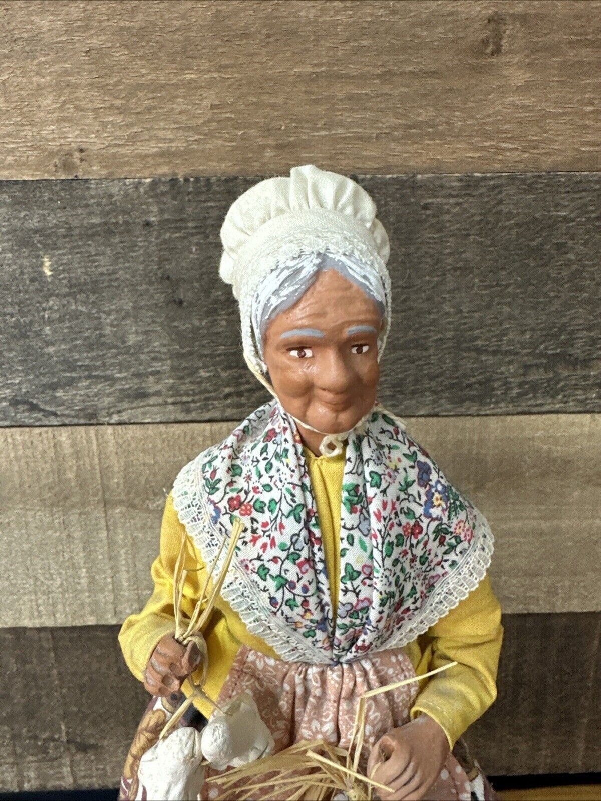 French Country Clay Garlic Lady 12” Signed - Etsy