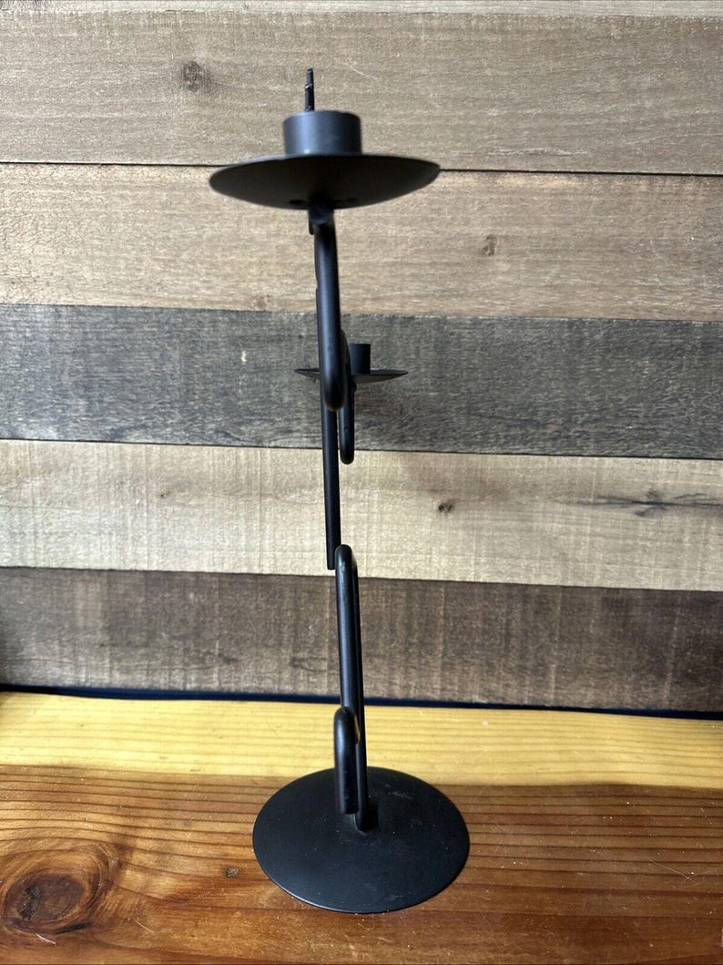 MCM Metal Stick Figure Running Man Candle Holder 15” Tall - Etsy
