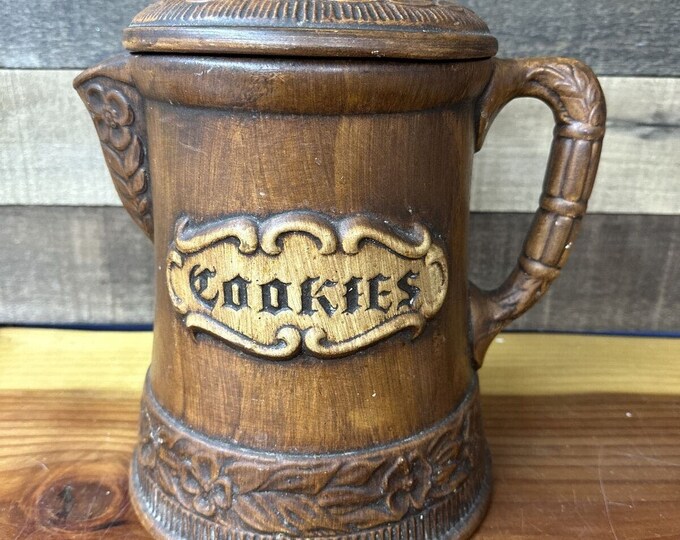 Vintage Treasure Craft Brown Pitcher Ceramic Cookie Jar - Etsy