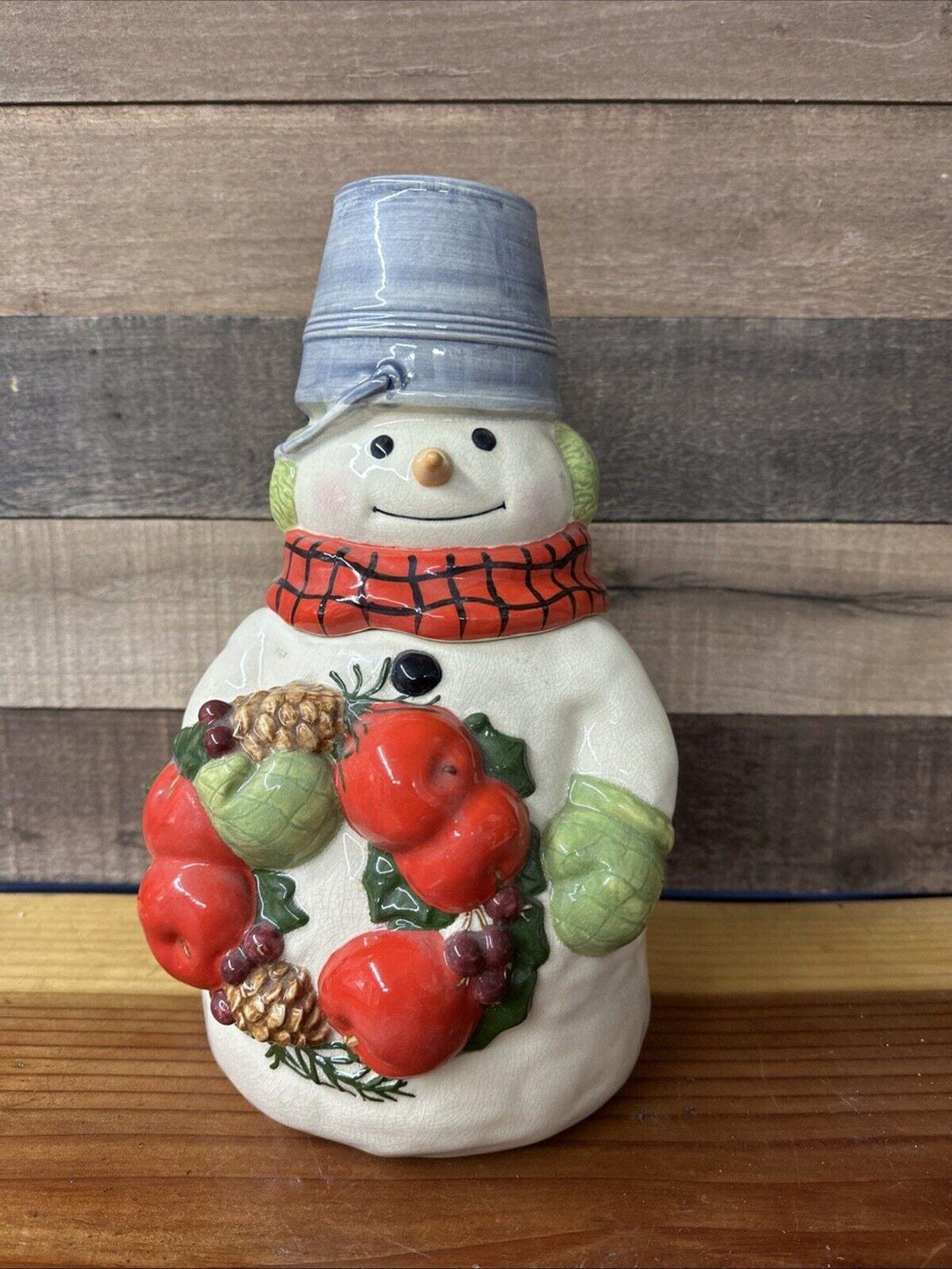 Hallmark Christmas Buckethead Snowman Mitford Cookie Jar Jan Karon - Etsy
