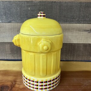 MSRF, Inc. Design Studio 10" Ceramic Fire Hydrant Yellow Cookie Jar Vtg ...