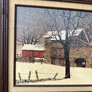 Hargrove Barn Stable Winter Scene Painting - Etsy